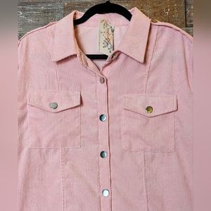 Original Design Shacket | Tops | New Handcrafted Pink Cordoroy Shacket ...